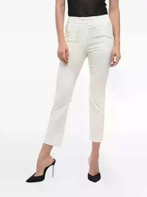 EDRA Skinny-fit Cropped Trousers - White