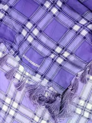 Dsquared2 Checked Tassel-trim Scarf
