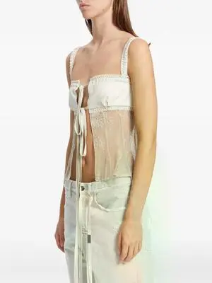 ANN DEMEULEMEESTER Embroidered Silk Top