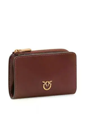 Pinko Love Birds Leather Wallet - Brown