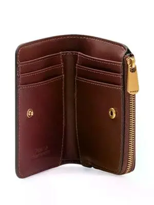 Pinko Love Birds Leather Wallet - Brown