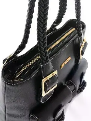 Moschino Braided-handle Shoulder Bag With Contrast Stitching