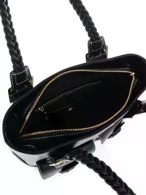 Moschino Braided-handle Shoulder Bag With Contrast Stitching