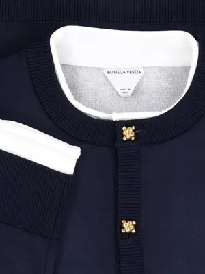 Bottega Veneta Double Cardigan In Silk Blend - Blue