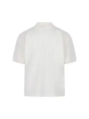 Miu Miu Cotton Long Sleeve Polo - White