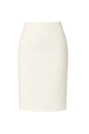 CONQUISTA Neutrals Cream Pencil Skirt Fashion - White