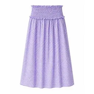 Mind Traveler Lavender Gingham A-line Skirt - Purple