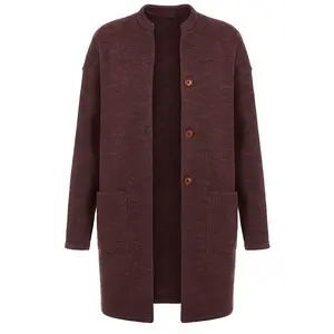 CONQUISTA Neutrals Coat With Stand Up Collar