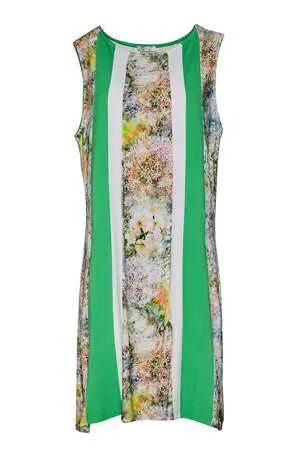 CONQUISTA Floral A Line Dress Plus Size - Green