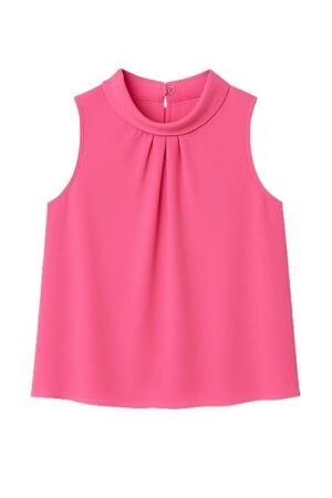 CONQUISTA Sleeveless Top With Pleat Detail - Pink