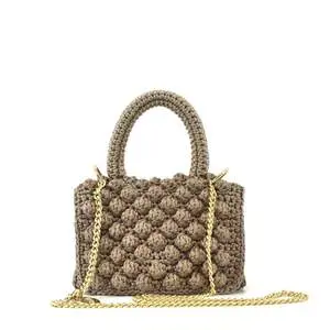 SPEIRA Neutrals Mini Bubble With Knitted Handles - Beige