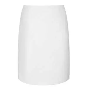 CONQUISTA Ecru Wool Coat Fabric Mini Skirt