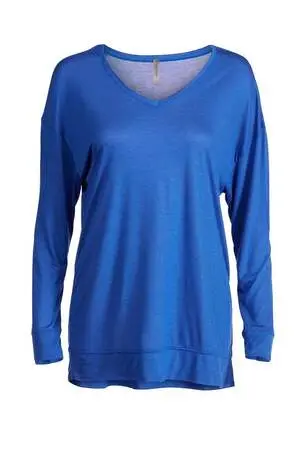 CONQUISTA Oversized Long Sleeved Top - Blue