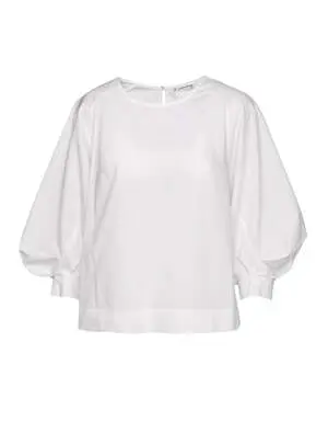 CONQUISTA Top With Bishop Sleeves - White