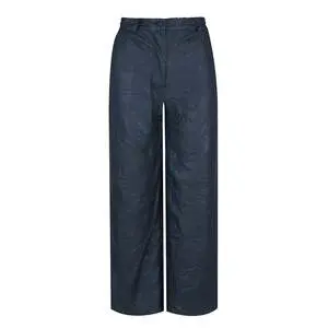 CONQUISTA Faux Leather Culottes Fashion - Blue