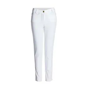 CONQUISTA Fitted Mid Rise Trousers - White