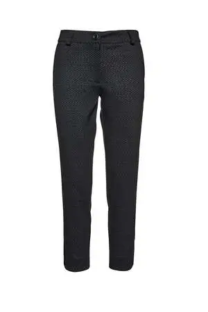 CONQUISTA Print Punto Di Roma Pants - Black