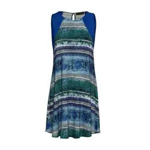 CONQUISTA Royal Print Dress - Blue