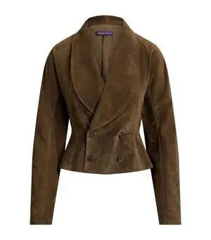 Ralph Lauren Suede Trudie Jacket - Beige