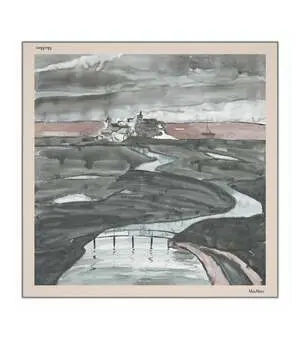 Max Mara Silk Printed Square Scarf - Beige