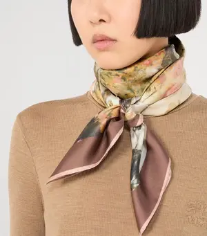 Max Mara Silk Printed Square Scarf