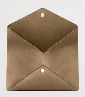 Saint Laurent Large Envelope Cassandre Pouch - Grey