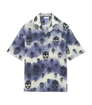 Alexander McQueen Tie-dye Skull Hawaiian Shirt - Nude
