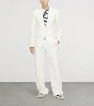 Alexander McQueen Wool Wide-leg Trousers