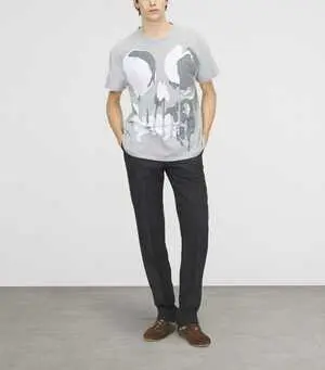 Alexander McQueen Skull Distressed T-shirt