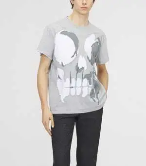 Alexander McQueen Skull Distressed T-shirt