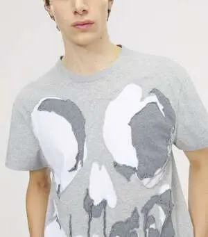 Alexander McQueen Skull Distressed T-shirt