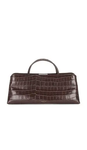 VERAFIED X X Croc ?clair Clutch Shoulder In Chocolate