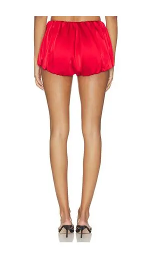 SEROYA Presley Silk Shorts In Red