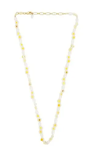 Anni Lu Daisy Flower Necklace In Yellow - Gold