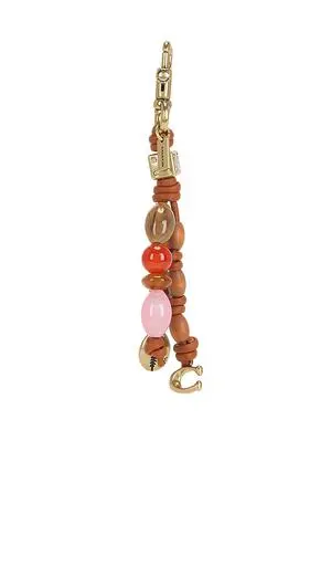 COACH Beaded Cluster Bag Charm In Cognac