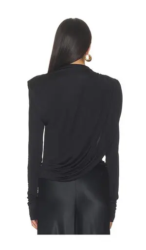 Misha Collection The Draped Sheen Jersey Top