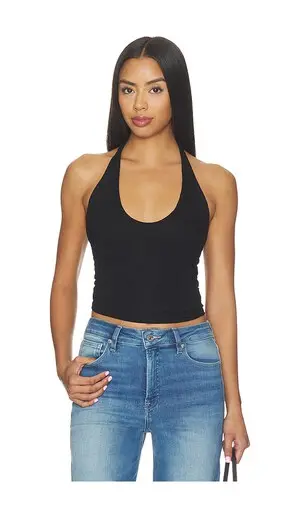 Michael Lauren Mills Halter Top Double - Black