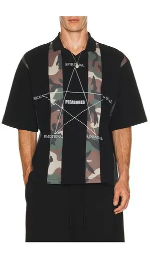 PLEASURES Social Rugby Polo - Black