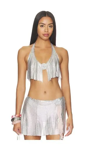 I.AM.GIA Milana Top In Metallic - Silver
