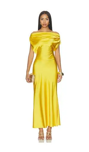 I.AM.GIA Kahlo Satin Maxi Dress - Yellow