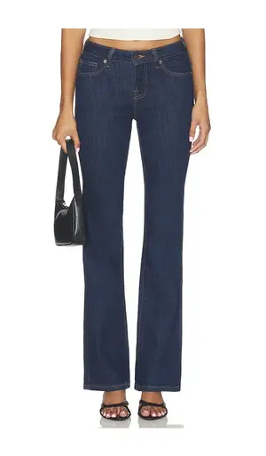 Good American Low Boot Jeans In Denim-dark