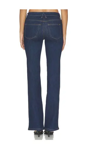 Good American Low Boot Jeans In Denim-dark