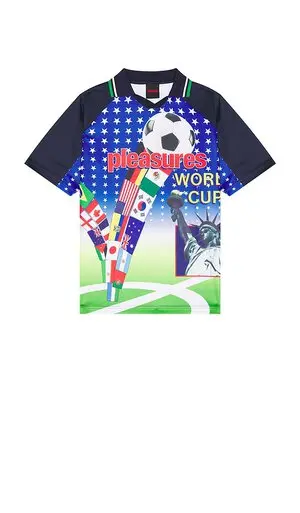 PLEASURES Flags Jersey In Blue