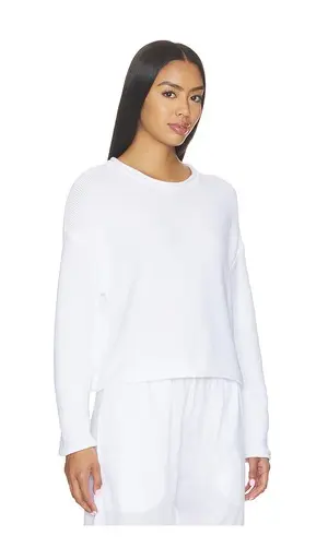 LESET Mae Crewneck In White
