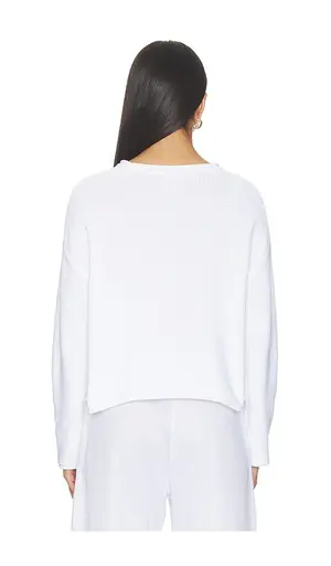 LESET Mae Crewneck In White
