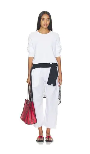 LESET Mae Crewneck In White