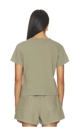 LESET The Margo Tee In Taupe