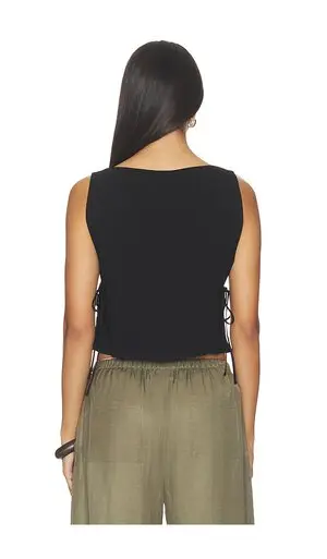 LESET Boatneck Tie Top