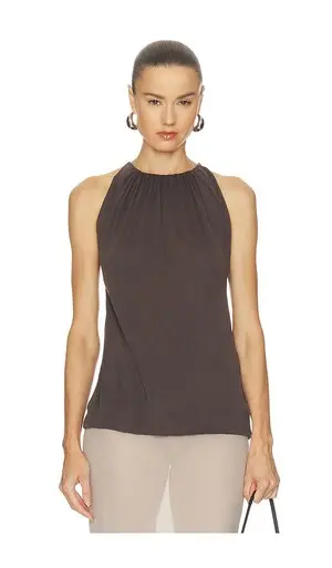 GEEL Perla Top In Charcoal - Ash