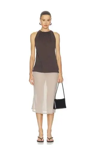 GEEL Perla Top In Charcoal